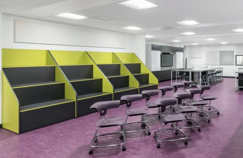 Arena Tiered Seating With Integral Back And Side Panels