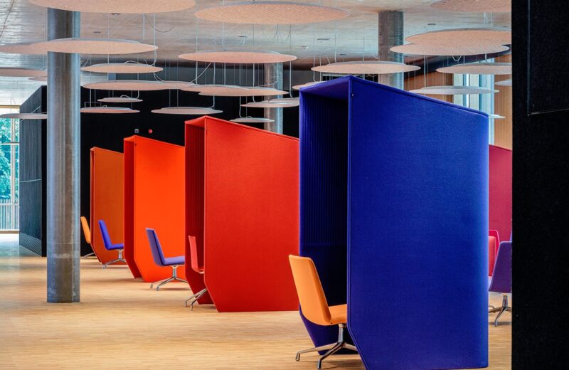 BuzziBooth Standing, Seated Or Low Back Acoustic Work Pods