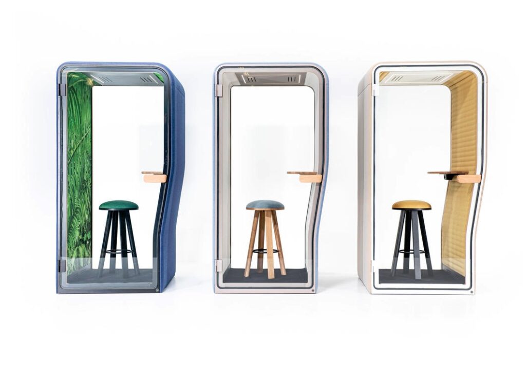 BuzziNest Phone Booth With Motion Sensor Air Ventilation