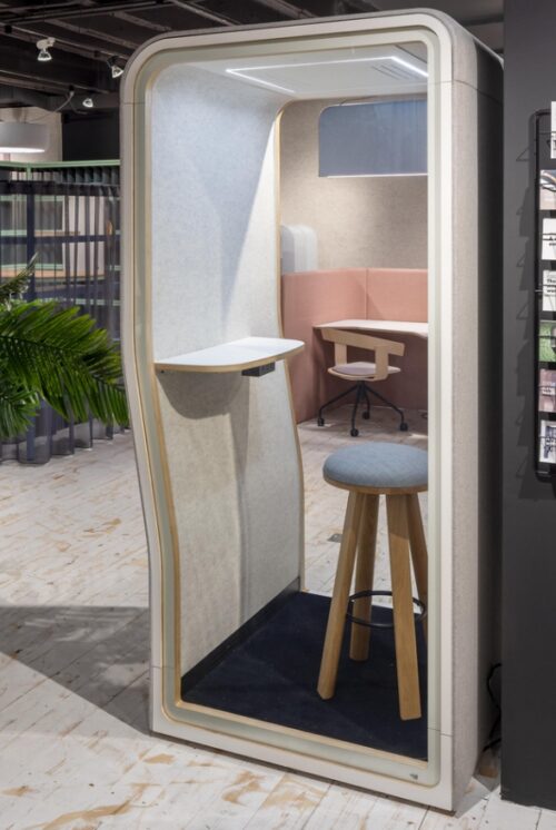 BuzziNest Phone Booth With Motion Sensor Air Ventilation