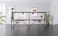 Canopy Table | Desk Or Poseur High | Overhead Plants, Lights