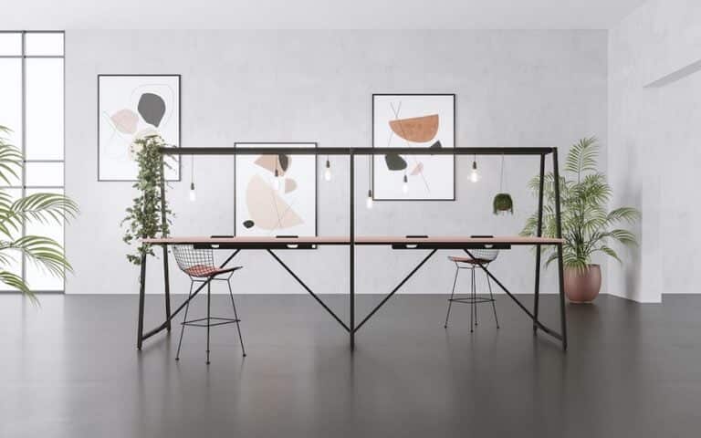 Canopy Table | Desk Or Poseur High | Overhead Plants, Lights
