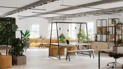 Canopy Table | Desk Or Poseur High | Overhead Plants, Lights