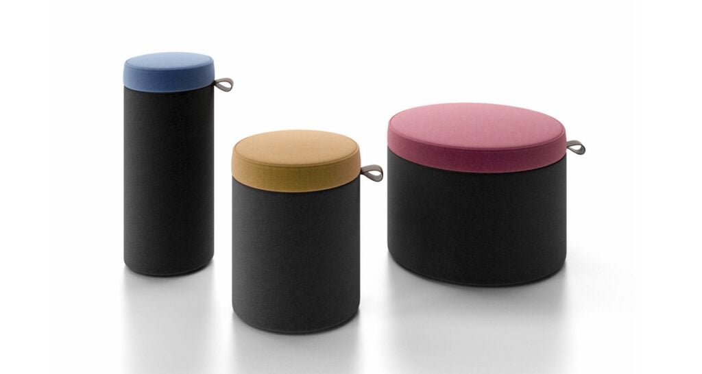 Dolly Stool | Upholstered Cylindrical Stools | Various Sizes