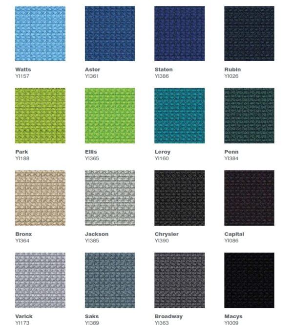 Just Colour Vinyl Swatch Card | Genesys Office Furniture Ltd
