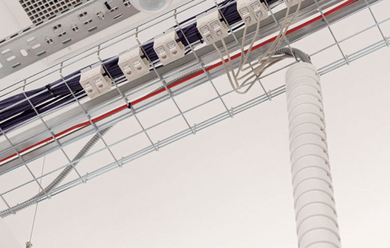 Pathfinder Cable Management | Links Floor To Desk To Ceiling