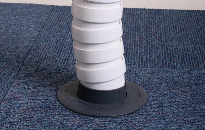 Pathfinder Cable Management | Links Floor To Desk To Ceiling