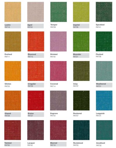 Just Colour Vinyl Swatch Card | Genesys Office Furniture Ltd