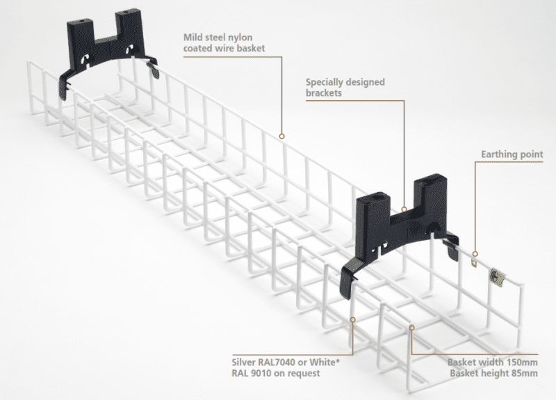 Premium Cable Basket Provides High Capacity Wire Management