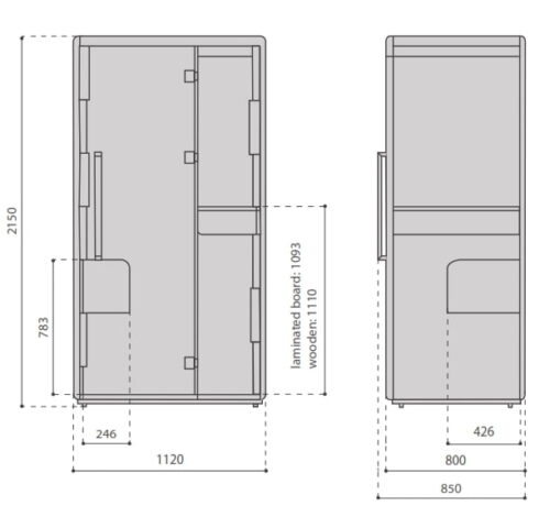 Quadra Phone Booth An Acoustic Space For Private Phone Calls