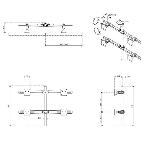 Viewmaster Multi-Monitor System | Mount Two To Eight Screens