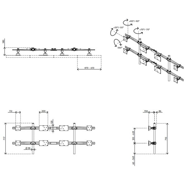 Viewmaster Multi-Monitor System | Mount Two To Eight Screens