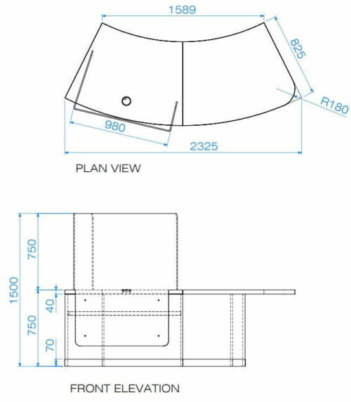 Zed-Shield Reception Desk | Various Designs For 1 or 2 Staff