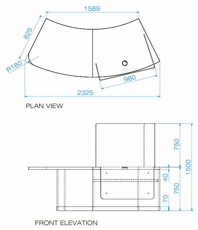 Zed-Shield Reception Desk | Various Designs For 1 or 2 Staff