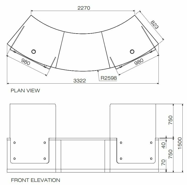 Zed-Shield Reception Desk | Various Designs For 1 or 2 Staff