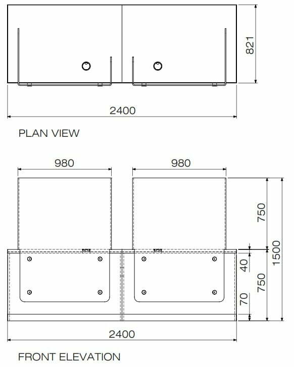 Zed-Shield Reception Desk | Various Designs For 1 or 2 Staff