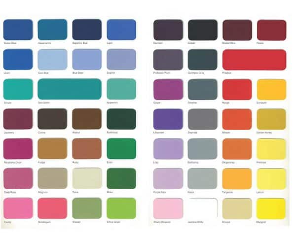 Just Colour Vinyl Swatch Card - Genesys Office Furniture