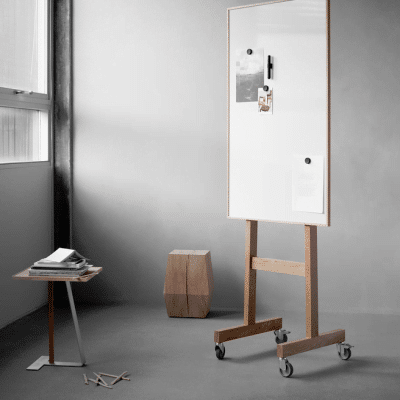 Wood Mobile Whiteboard For Presentations Or Collaboration